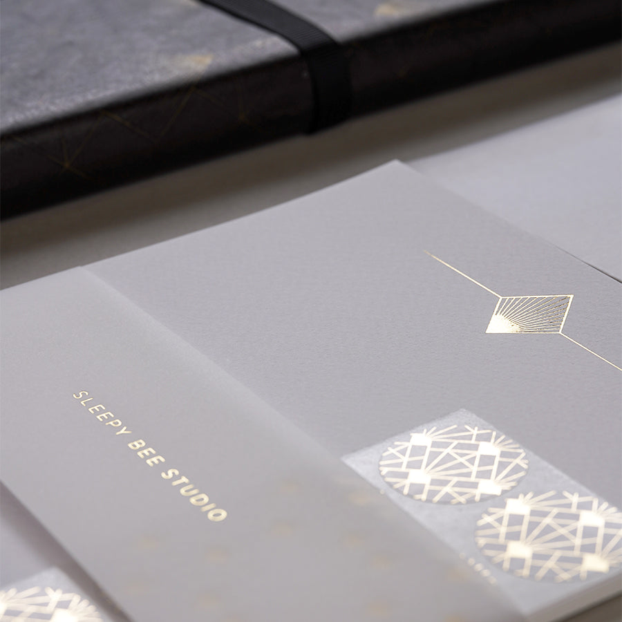 Art Deco Luxury Writing Paper & Envelope Set – Sleepy Bee Studio