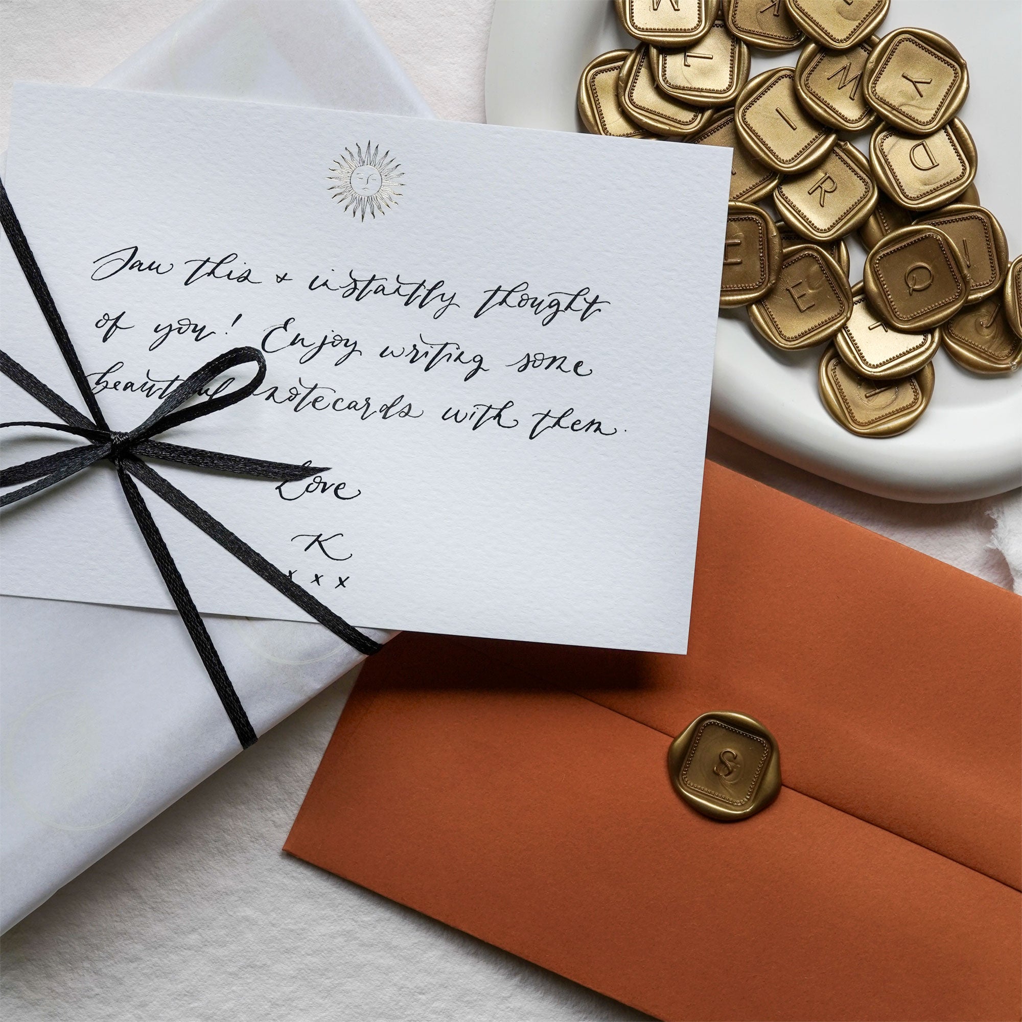 Solstice Luxury Gold Foiled Writing Set – Sleepy Bee Studio